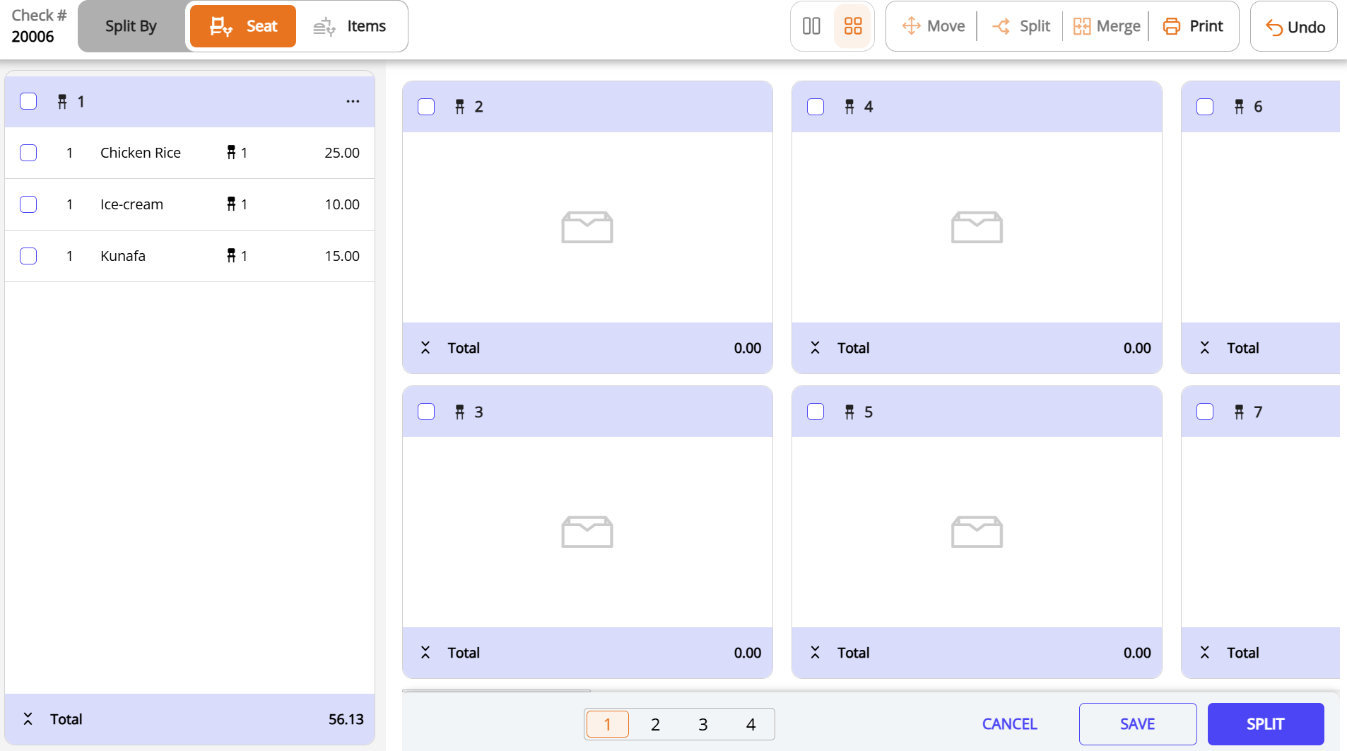 Advanced Split Check Functionality